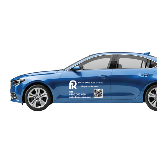 Vehicle Door Stickers - QR Code Design - Stickerman Australia
