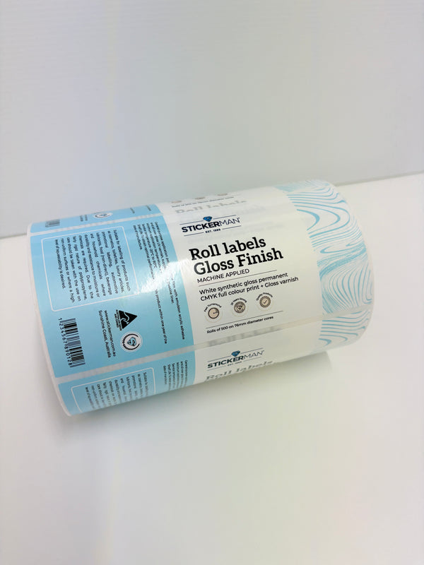 Sticker Rolls - WHITE SYNTHETIC - Laser Cut - Custom Size - Stickerman ...