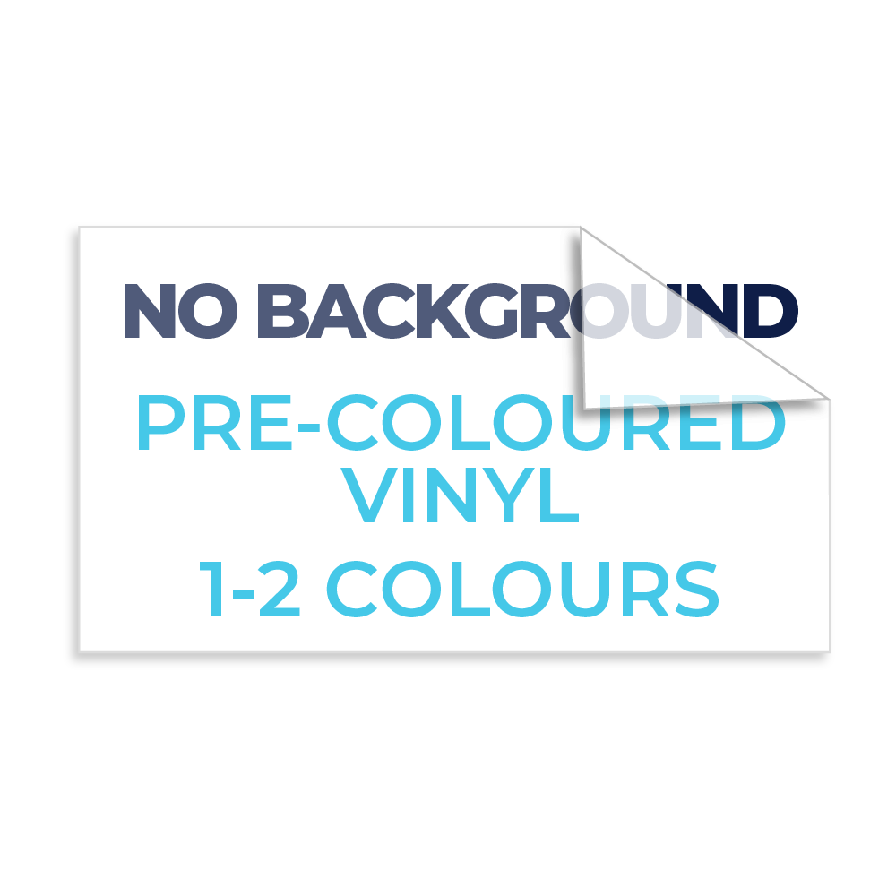 No background stickers - Solid pre-coloured vinyl - Stickerman Australia