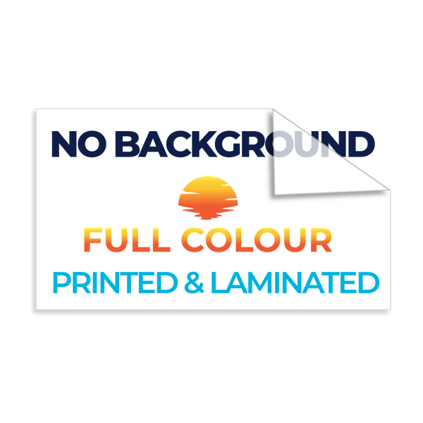 No Background Stickers - Full Colour Printed & Laminated Vinyl ...