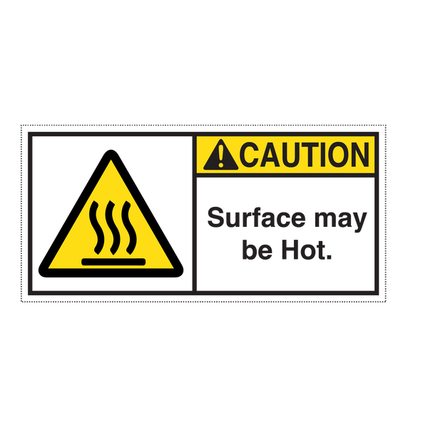 CAUTION - SURFACE MAY BE HOT - S24 - Stickerman Australia