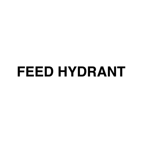 Fire Safety Stickers - FEED HYDRANT - Stickerman Australia